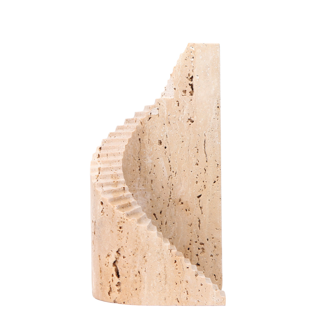 Tavira Step Marble Sculpture - Beige | Interior Secrets