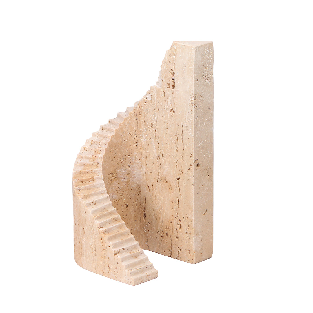 Tavira Step Marble Sculpture - Beige | Interior Secrets