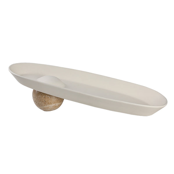 Serava Ceramic Long Ball Plate | Interior Secrets