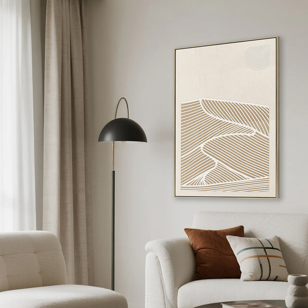 Ex Display - Serra Beige 80 x 120cm Framed Canvas - Natural | Interior ...