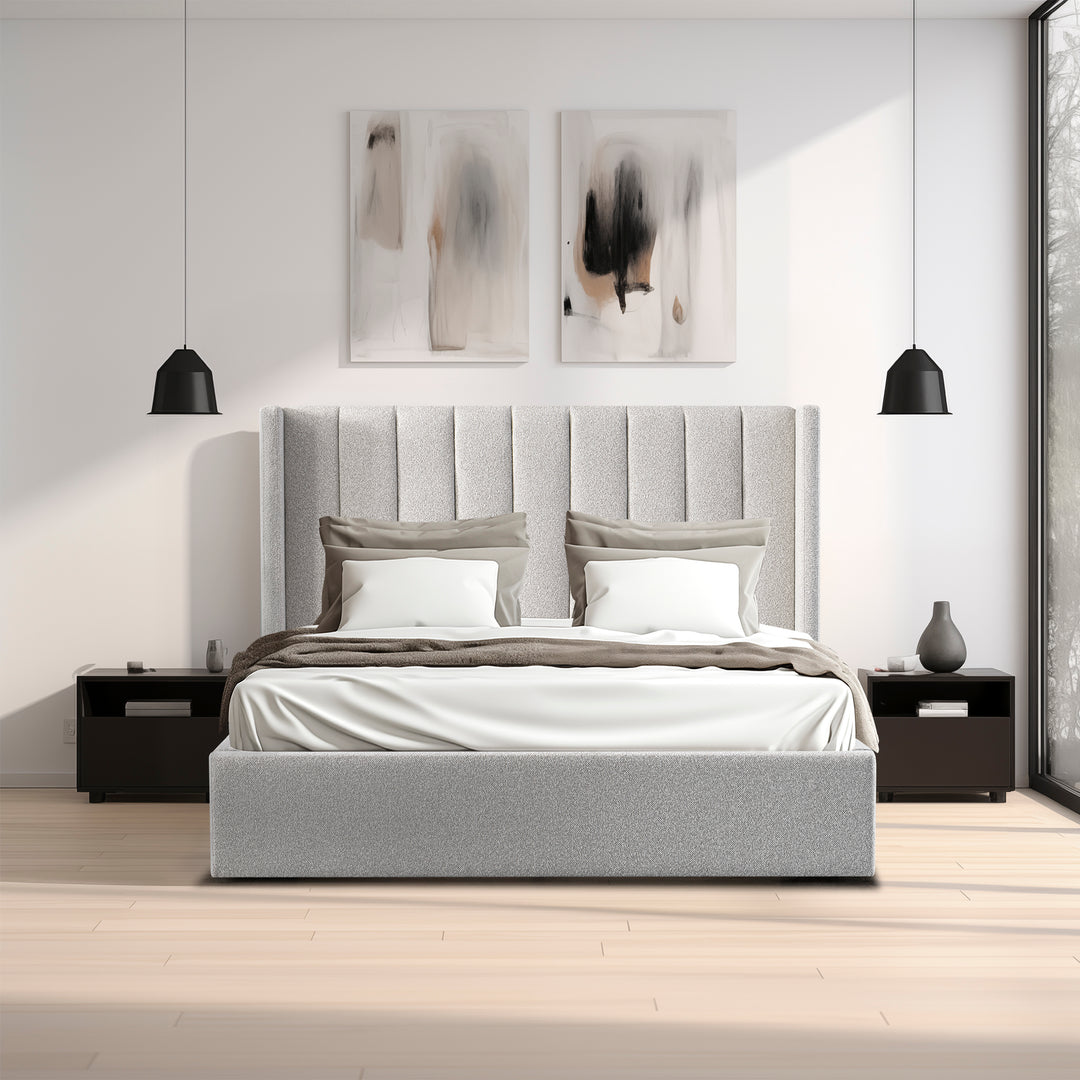 Hillsdale Wide Base Queen Bed Frame - Clay Grey | Interior Secrets