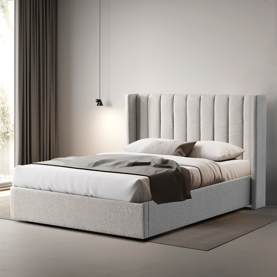Hillsdale Wide Base Queen Bed Frame - Clay Grey | Interior Secrets