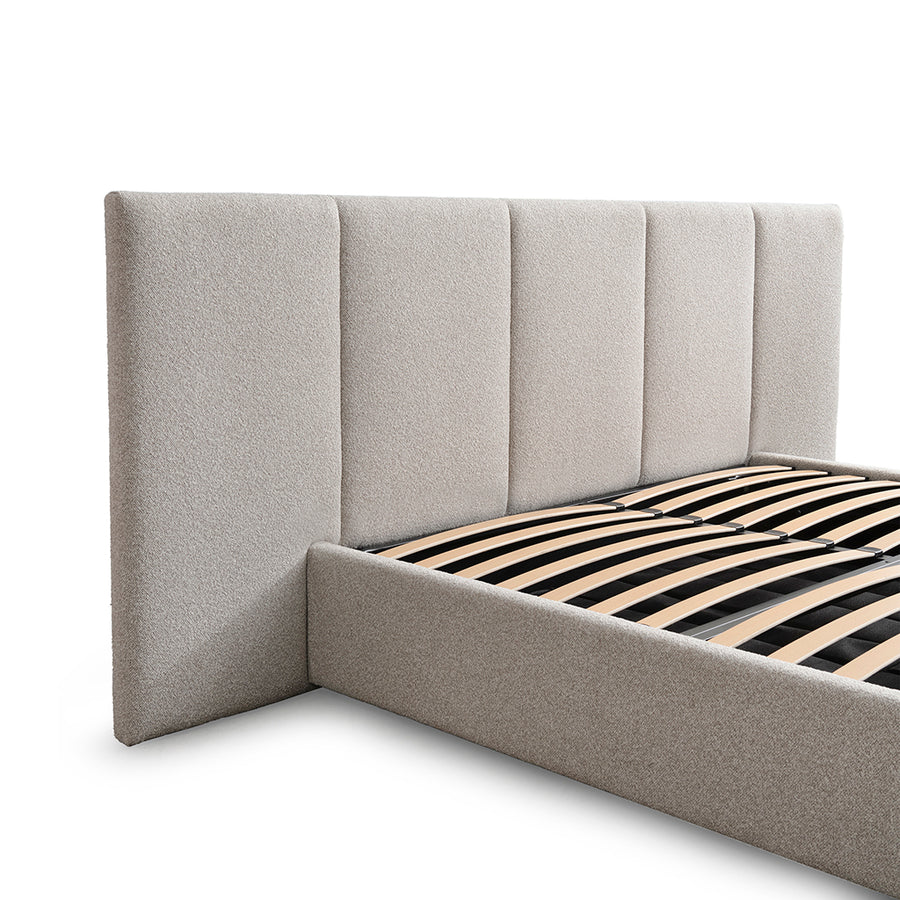Amado Queen Bed Frame - Clay Grey with Storage | Interior Secrets
