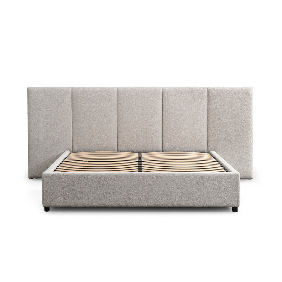 Amado Queen Bed Frame - Clay Grey with Storage | Interior Secrets