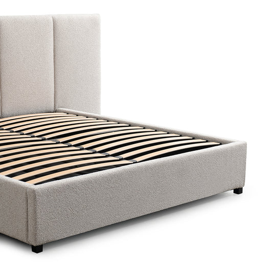 Amado Queen Bed Frame - Clay Grey with Storage | Interior Secrets