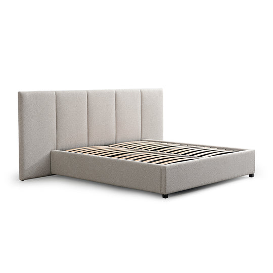 Amado Queen Bed Frame - Clay Grey with Storage | Interior Secrets