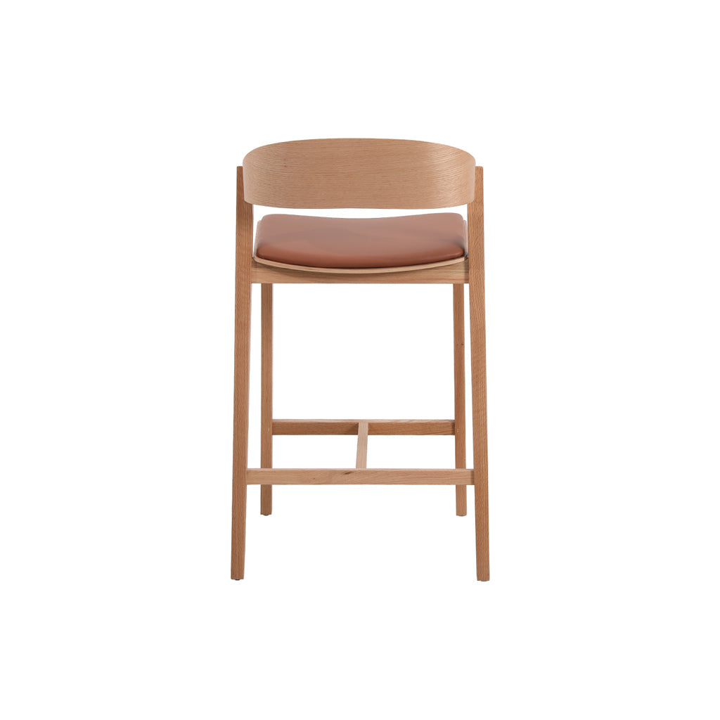 Davis Natural Bar Stool - Brown Seat | Interior Secrets
