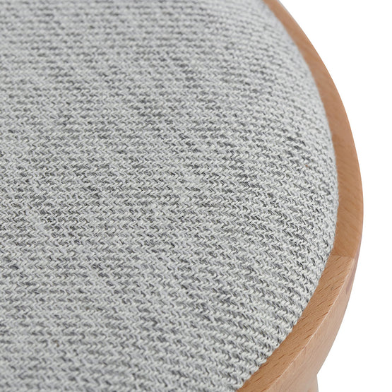 Ex Display - Josue 65cm Fabric Bar Stool - Natural with Silver ...