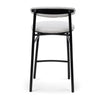 Set of 2 - Oneal 65cm Bar Stool - Moon White Boucle and Black L ...