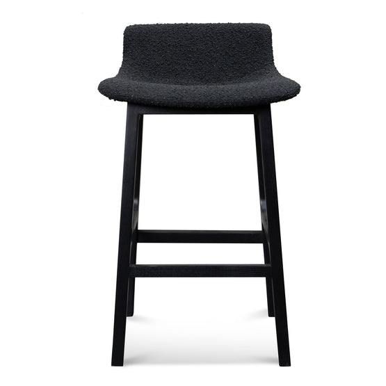 Harris 65cm Bar Stool - Full Black | Interior Secrets