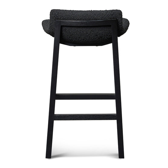 Harris 65cm Bar Stool - Full Black | Interior Secrets