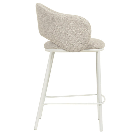 Set of 2 - Mani 65cm White Bar Stool - Clay Grey | Interior Secrets