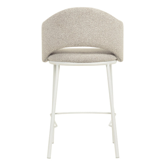 Set of 2 - Mani 65cm White Bar Stool - Clay Grey | Interior Secrets