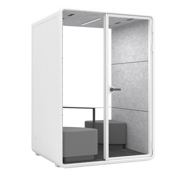 Evolve 2 Seater Medium Office Pod - White By Humble Office | Interior ...