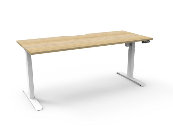 Boost 1.8m Light Single Sided Workstation - Natural & White | Interior ...