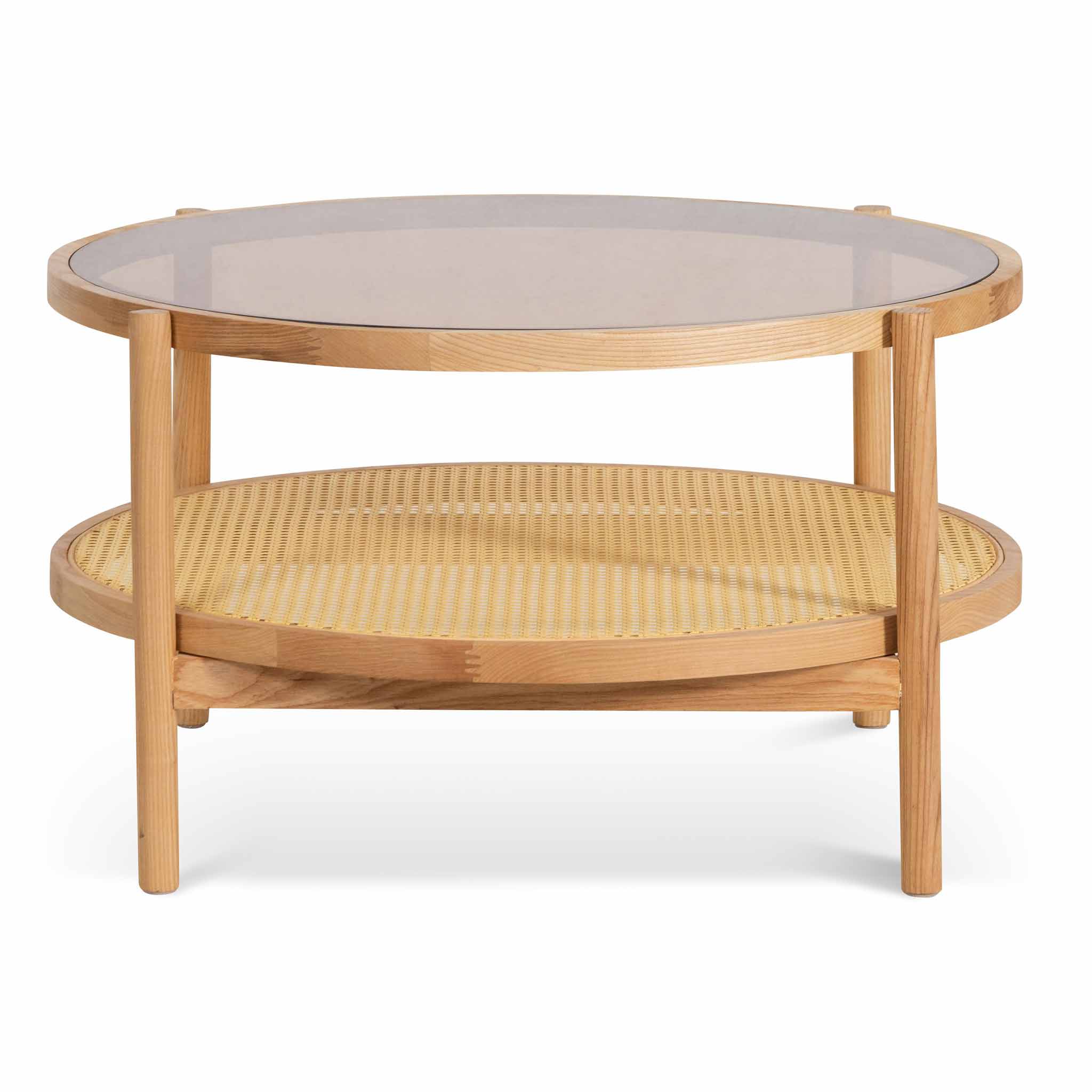 Ex Display - Simra 86cm Glass Top Coffee Table - Natural - Last ...