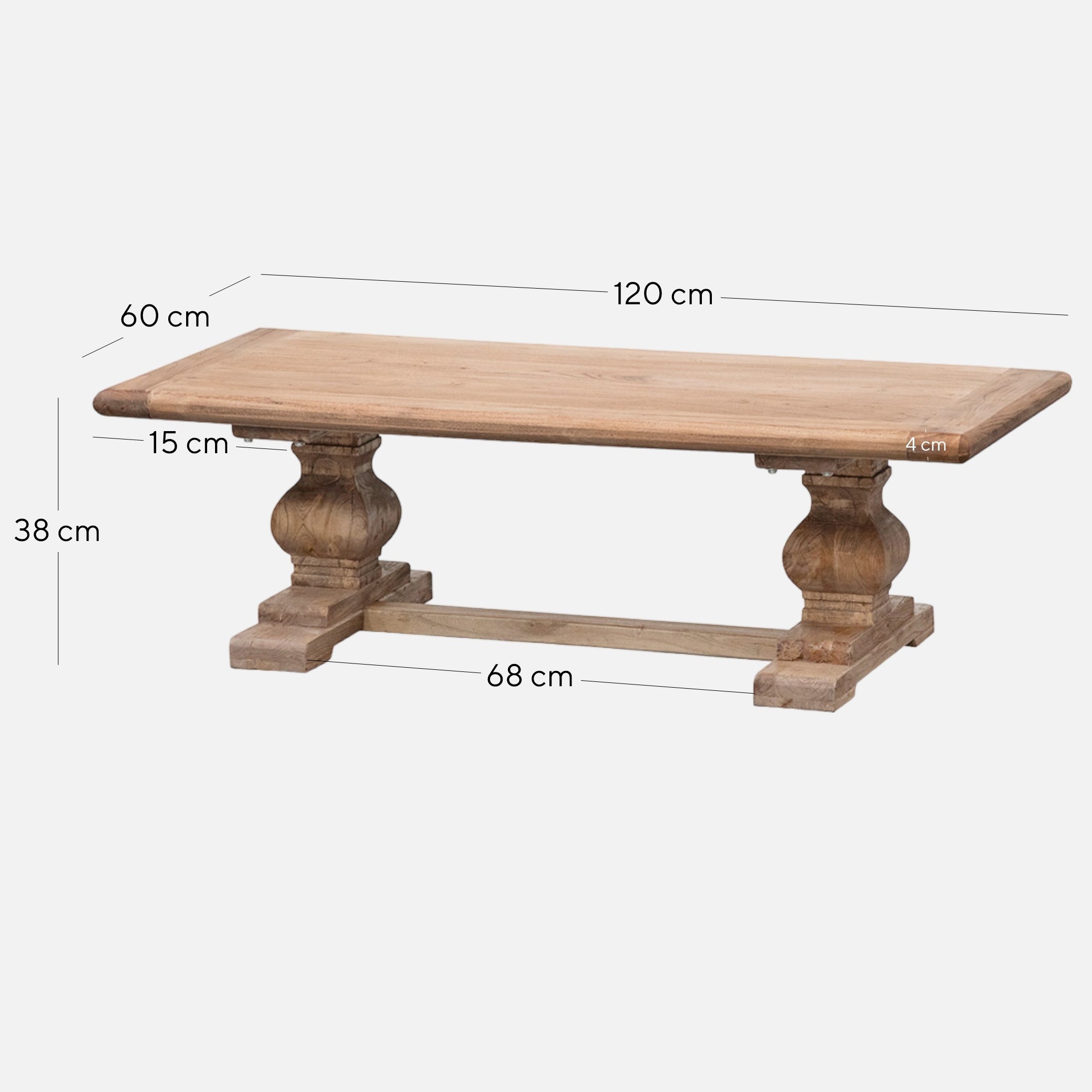 Titan 120cm Elm Coffee Table - Natural | Interior Secrets