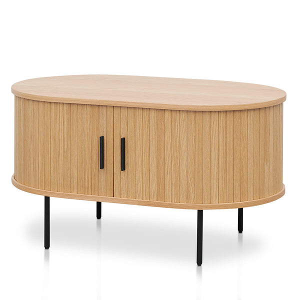 Dania 100cm Oval Coffee Table - Natural | Interior Secrets