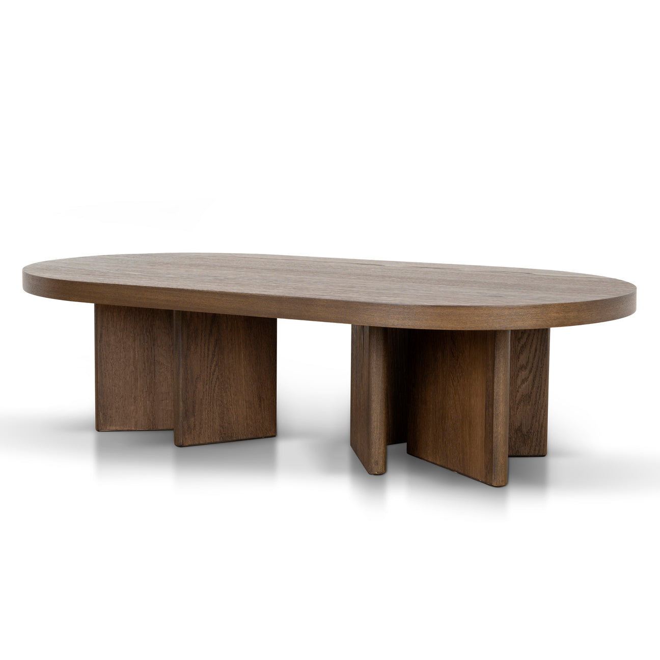 Roshan 1.3m Pill Shape Coffee Table - Caramel Oak | Interior Secrets