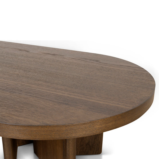 Roshan 1.3m Pill Shape Coffee Table - Caramel Oak | Interior Secrets