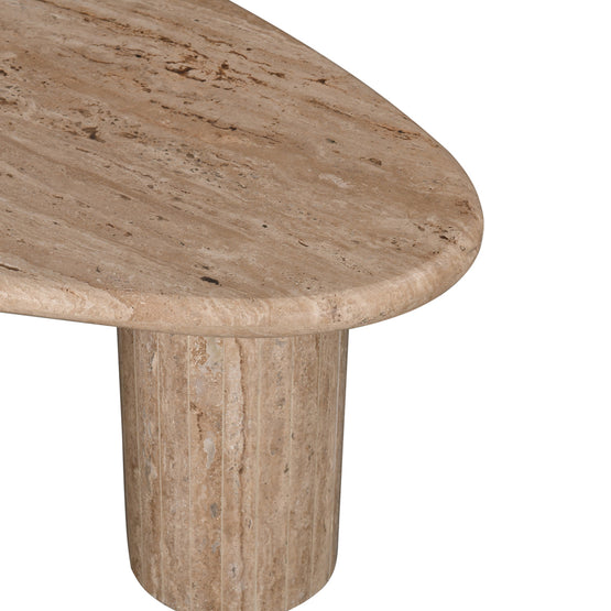Juro 1.2m Travertine Top Oval Coffee Table | Interior Secrets
