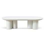 Holt 1.3m Coffee Table - Full White | Interior Secrets