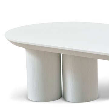 Holt 1.3m Coffee Table - Full White | Interior Secrets