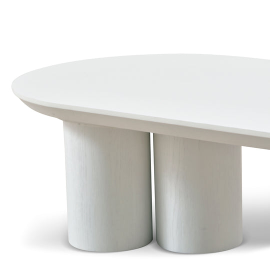 Holt 1.3m Coffee Table - Full White | Interior Secrets