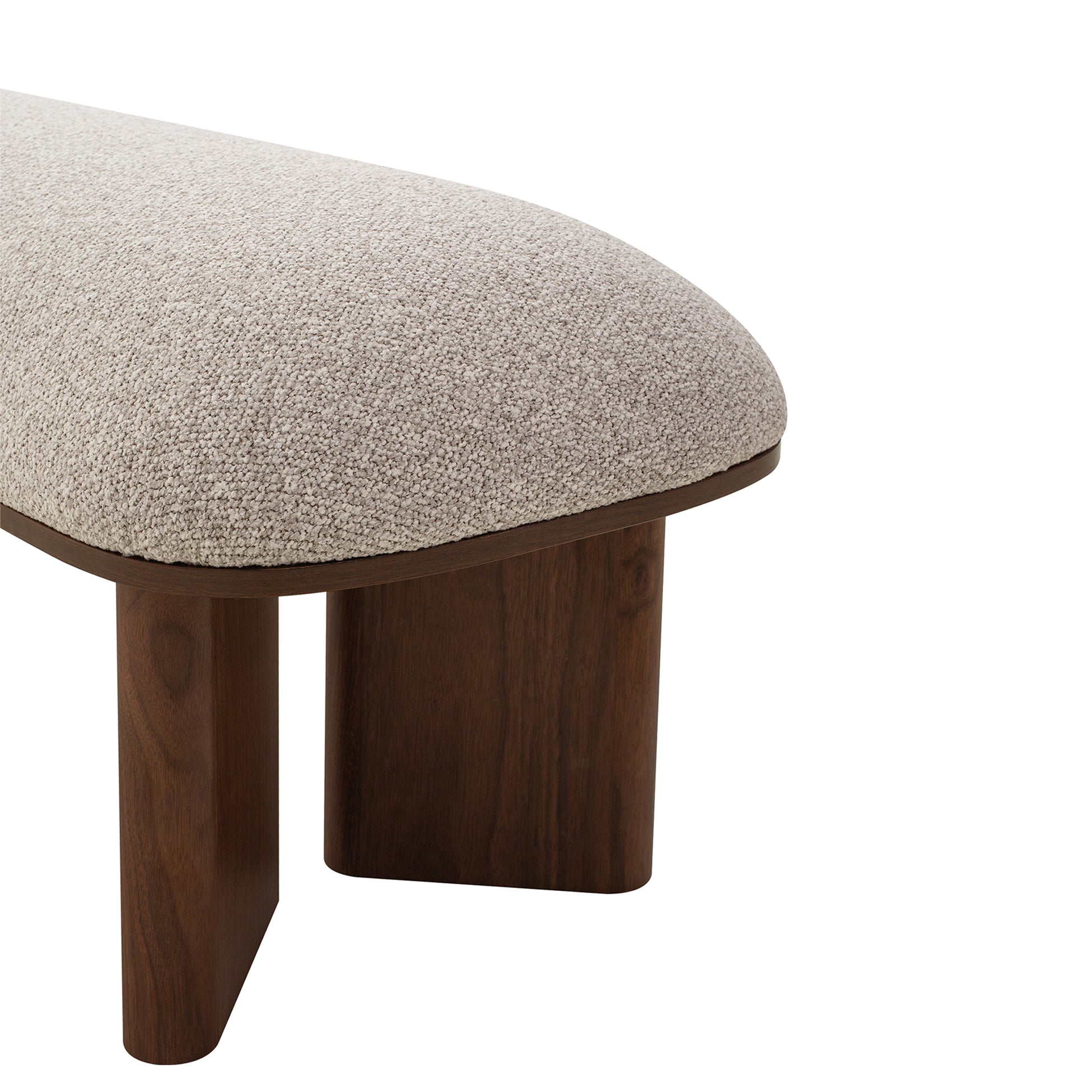 Vico Walnut Bench - Clay Grey | Interior Secrets