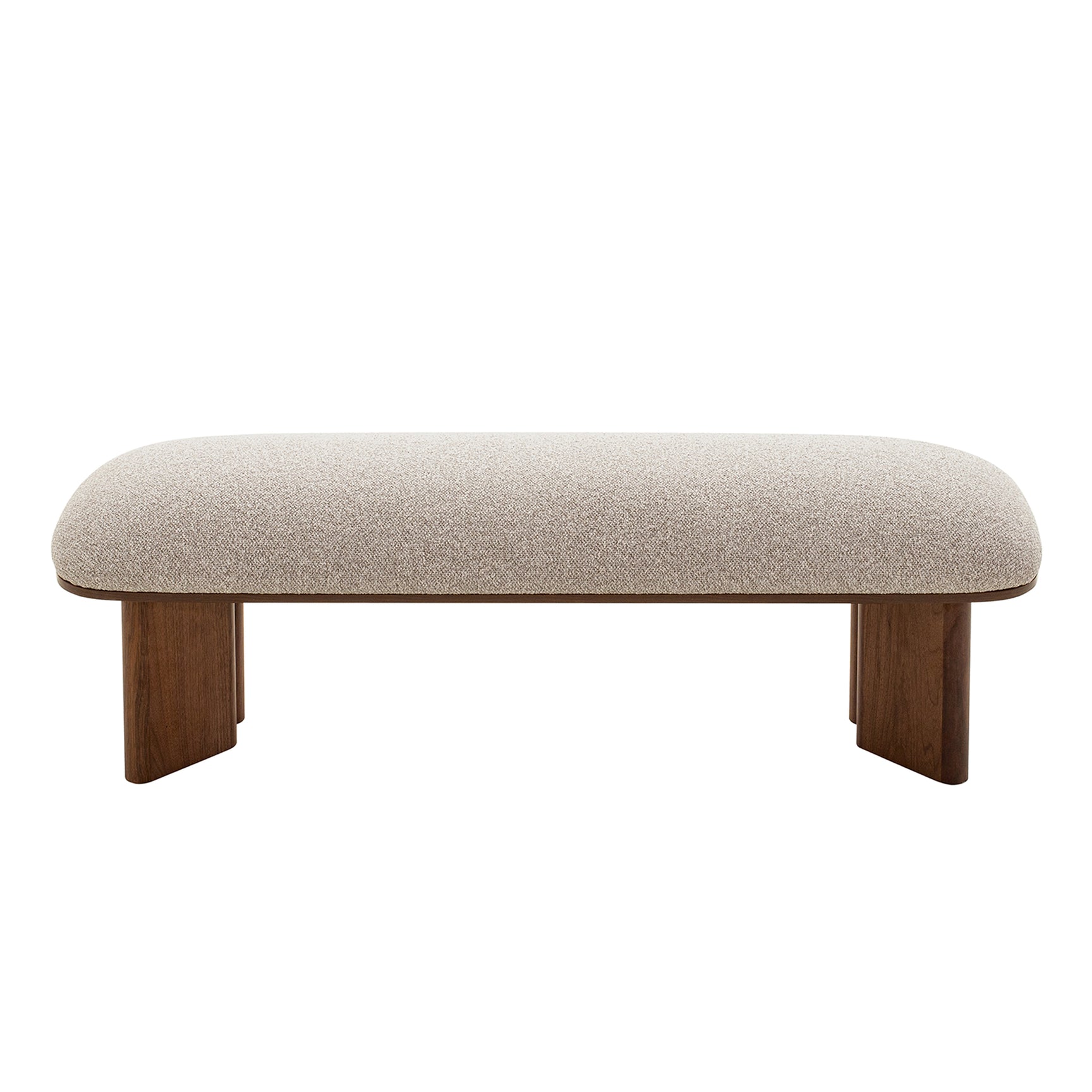 Vico Walnut Bench - Clay Grey | Interior Secrets