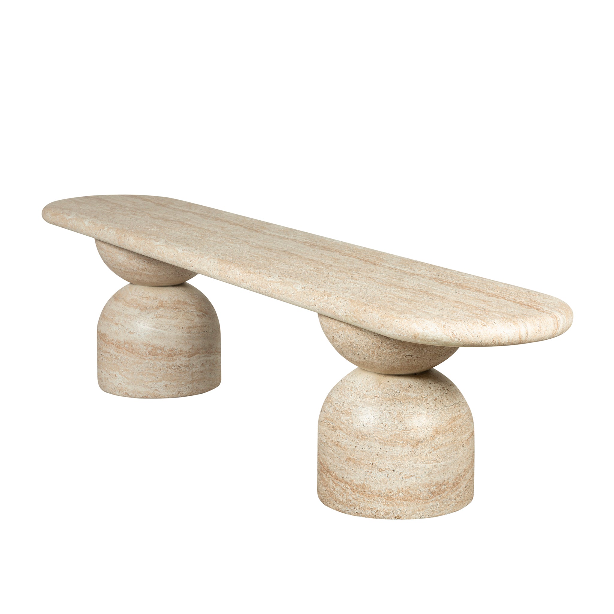 Palatino 2m Indoor Bench - Light Travertine Look | Interior Secrets