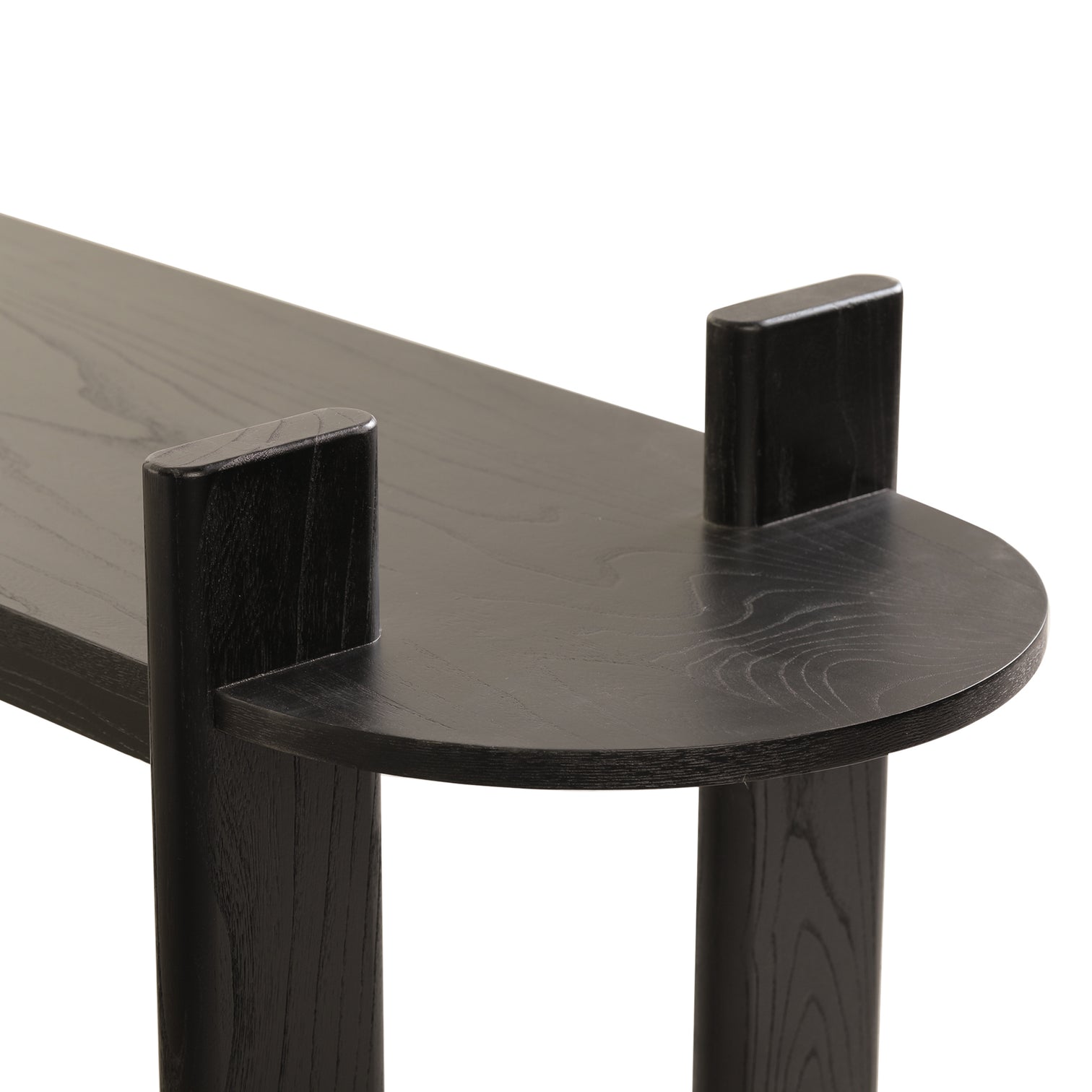Jahoda 1.6m Black Elm Bench - Natural Linen | Interior Secrets