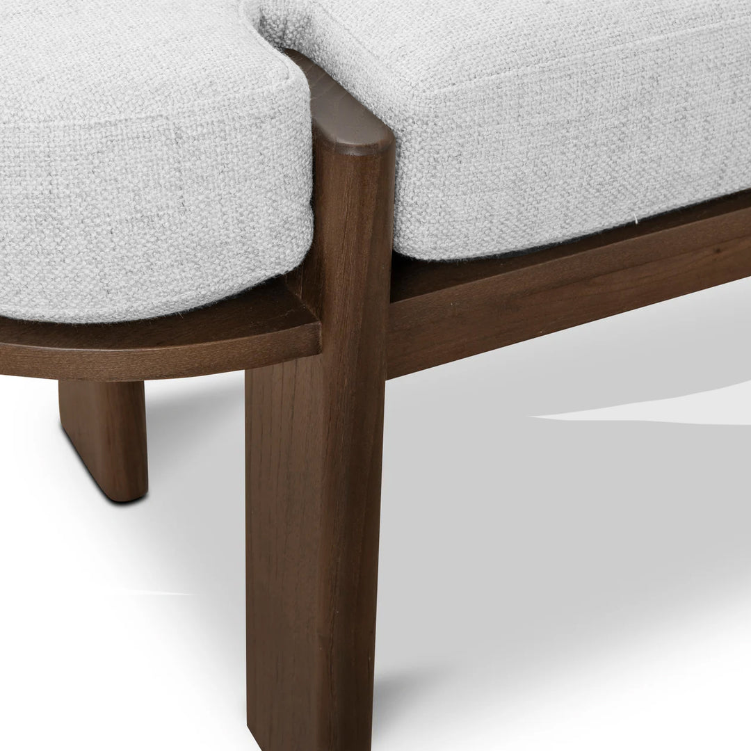 Jahoda 1.6m Walnut Elm Bench - Natural Linen | Interior Secrets