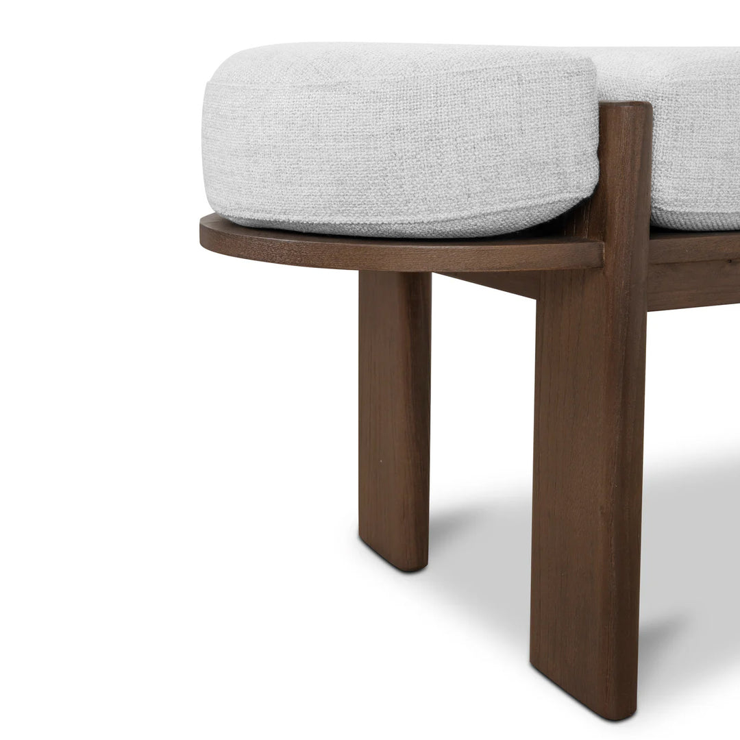 Jahoda 1.6m Walnut Elm Bench - Natural Linen | Interior Secrets