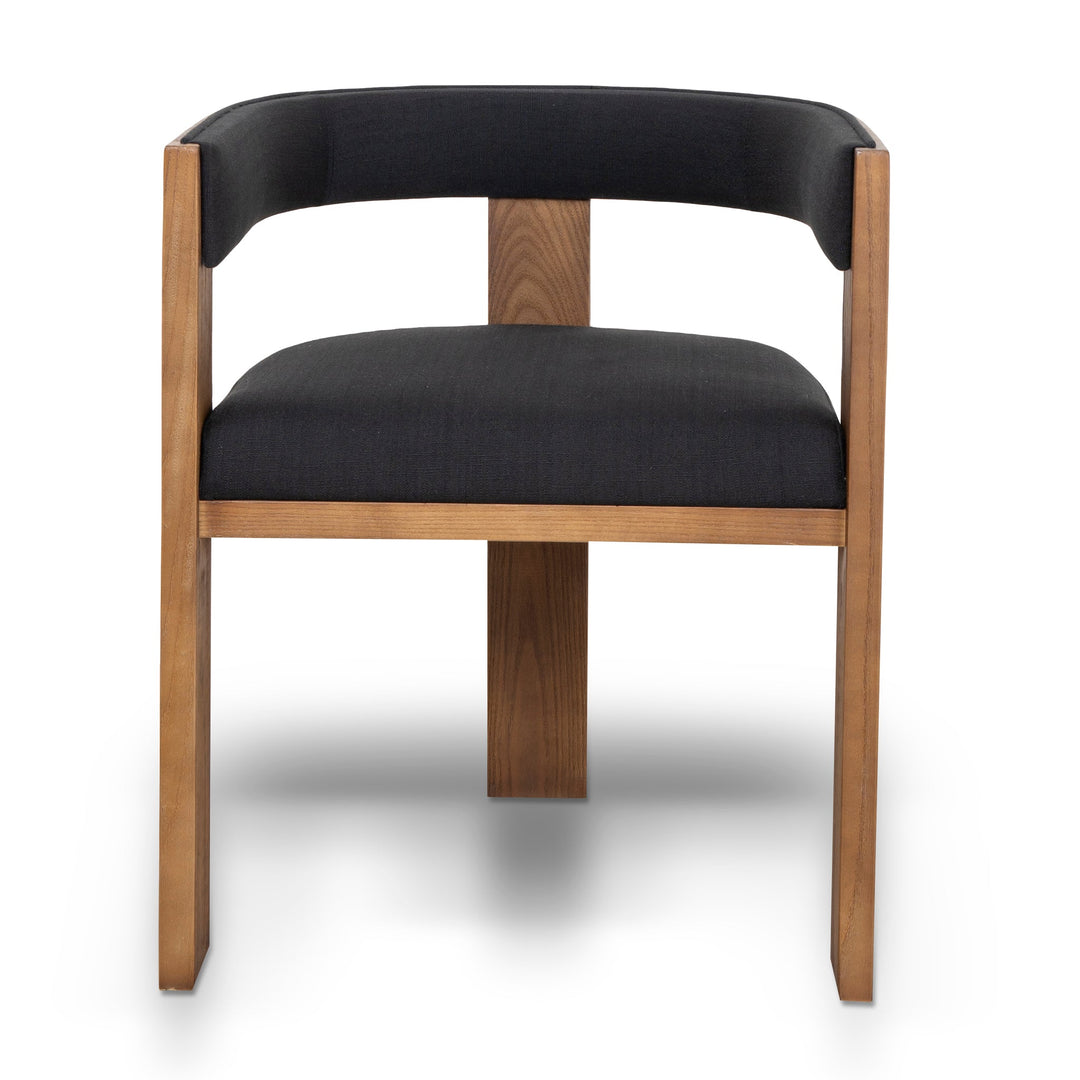 Ex Display - Miles Brown ELM Dining Chair - Black | Interior Secrets