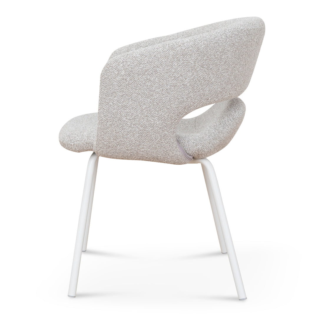 Set of 2 - Dalca White Dining Chair - Clay Grey | Interior Secrets