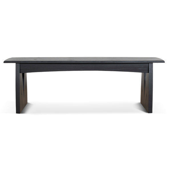 Amano 1.4m Elm Dining Bench - Full Black | Interior Secrets