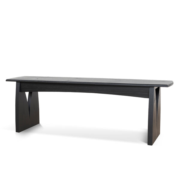 Amano 1.4m Elm Dining Bench - Full Black | Interior Secrets