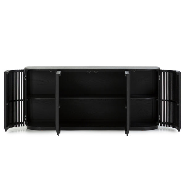 Arvena 1.73m Sideboard Unit - Black Stain | Interior Secrets