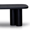 Hallie 2.4m Elm Dining Table - Full Black | Interior Secrets