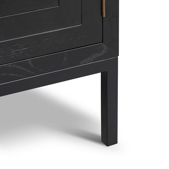 Aiden 1.08m Elm Sideboard Unit - Full Black | Interior Secrets