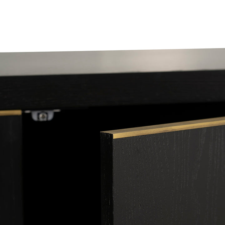 Boran 2m Buffet Unit - Textured Espresso Black | Interior Secrets