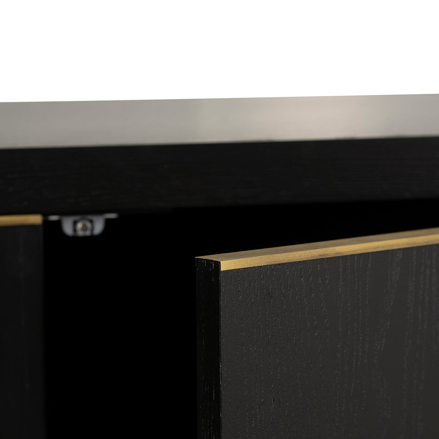 Boran 2m Buffet Unit - Textured Espresso Black | Interior Secrets