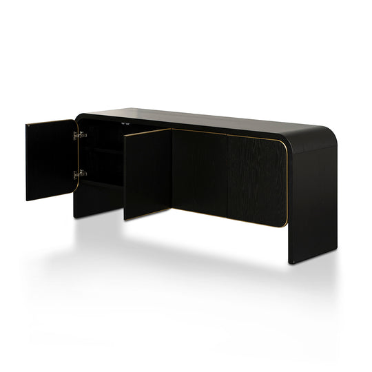 Boran 2m Buffet Unit - Textured Espresso Black | Interior Secrets