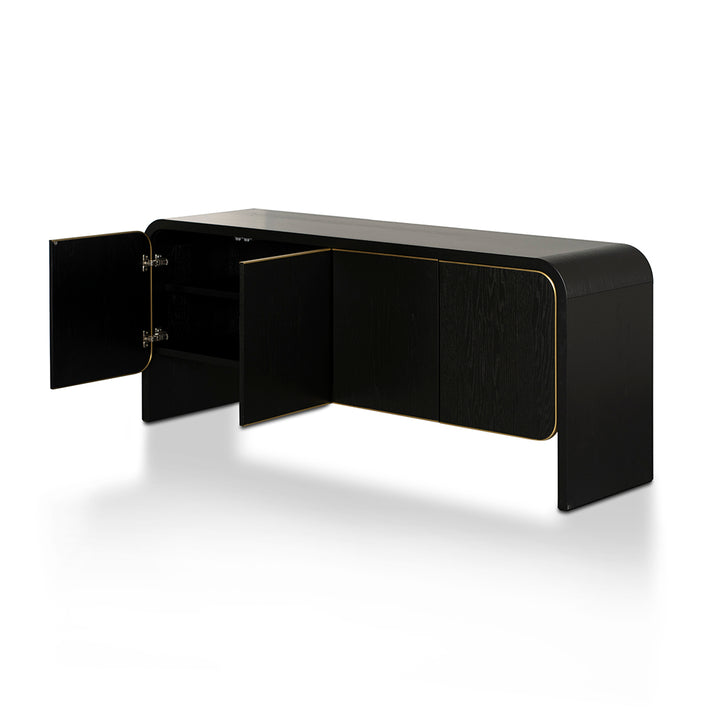 Boran 2m Buffet Unit - Textured Espresso Black | Interior Secrets