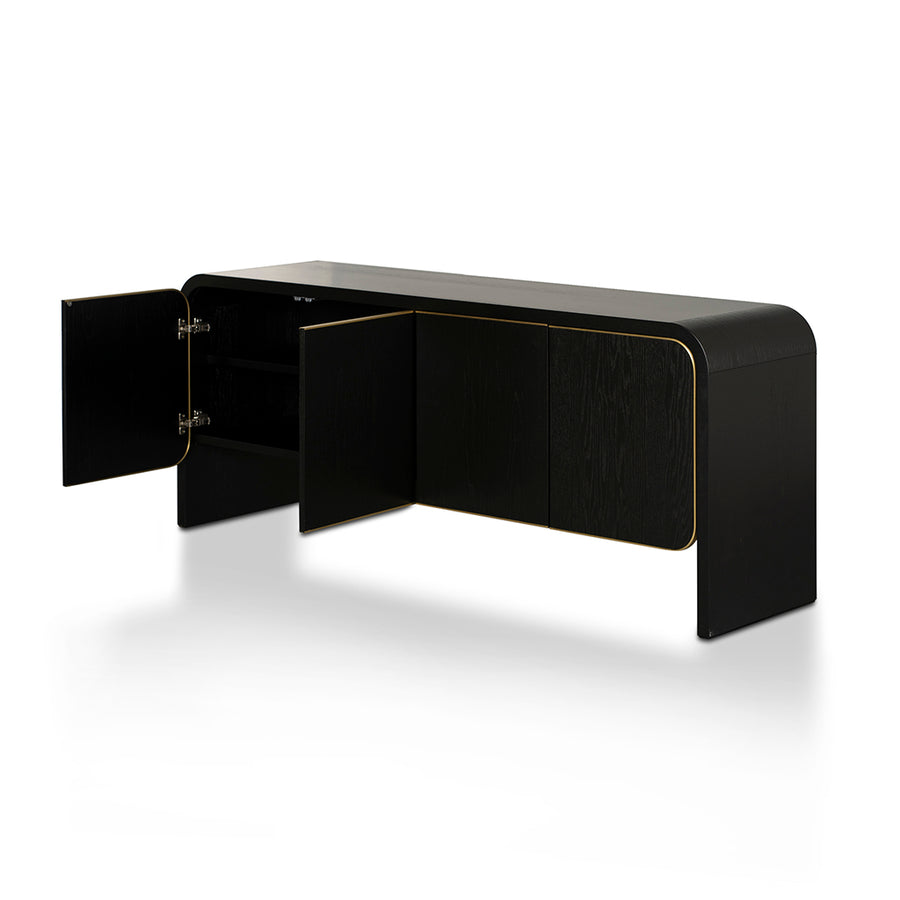 Boran 2m Buffet Unit - Textured Espresso Black | Interior Secrets