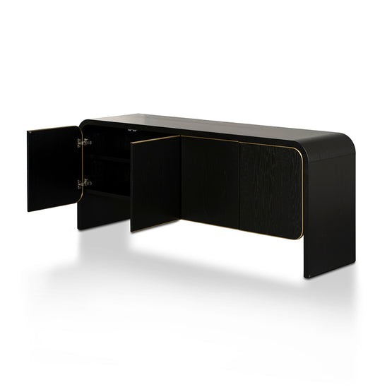 Boran 2m Buffet Unit - Textured Espresso Black | Interior Secrets
