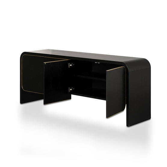 Boran 2m Buffet Unit - Textured Espresso Black | Interior Secrets