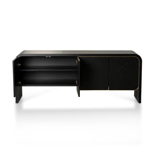 Boran 2m Buffet Unit - Textured Espresso Black | Interior Secrets