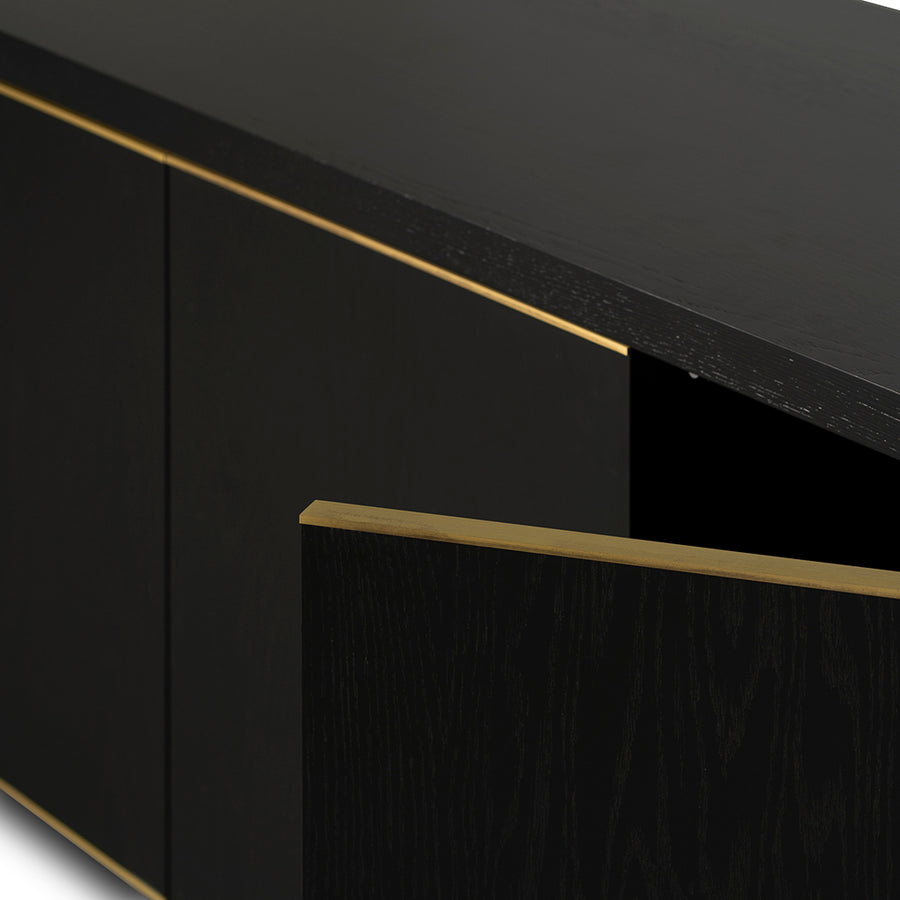 Boran 2m Buffet Unit - Textured Espresso Black | Interior Secrets